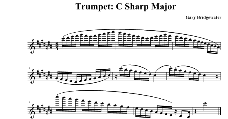 Trumpet: Trumpet: C Sharp Major